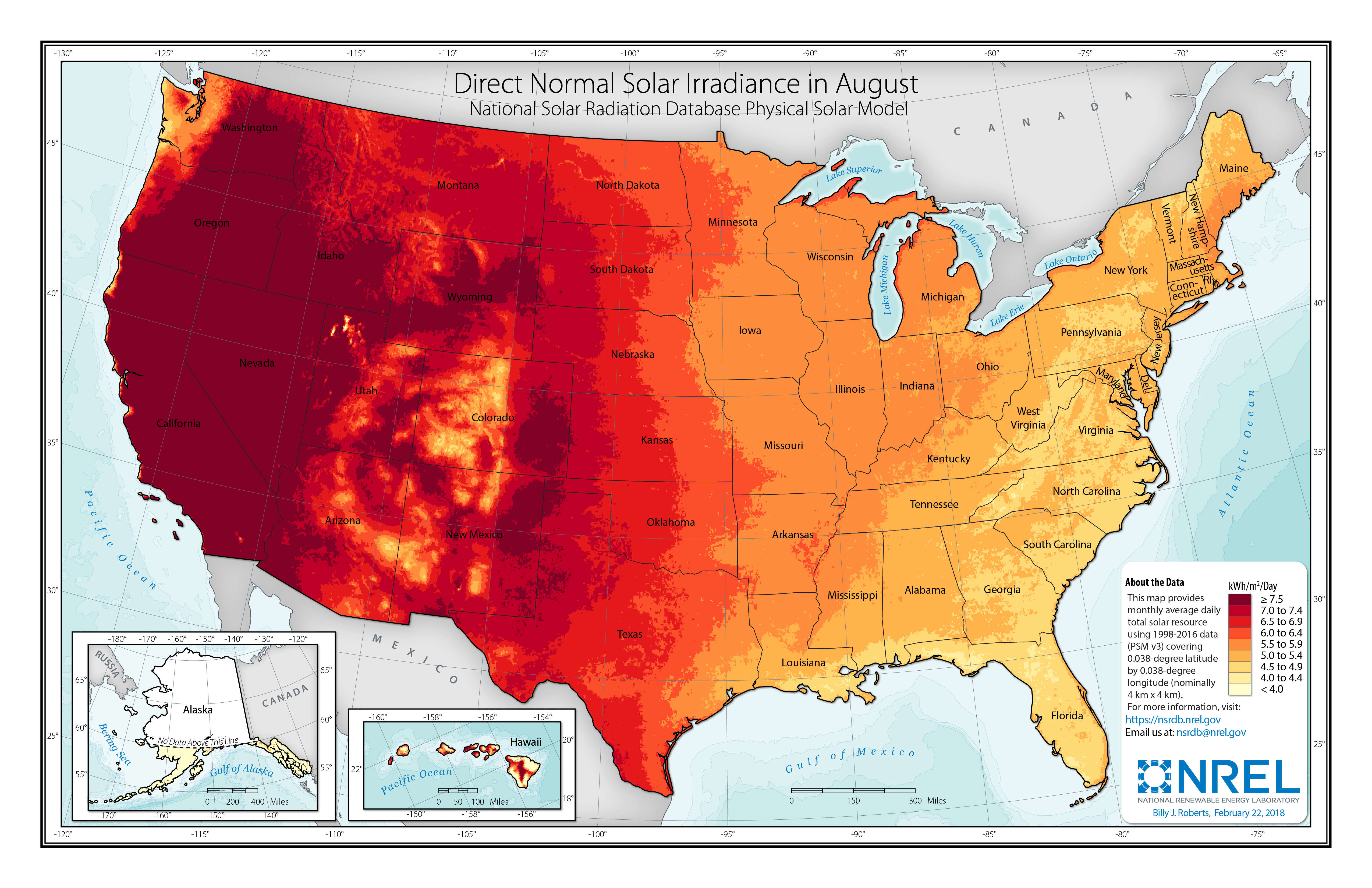 Solar Resource Maps and Data | Geospatial Data Science | NREL