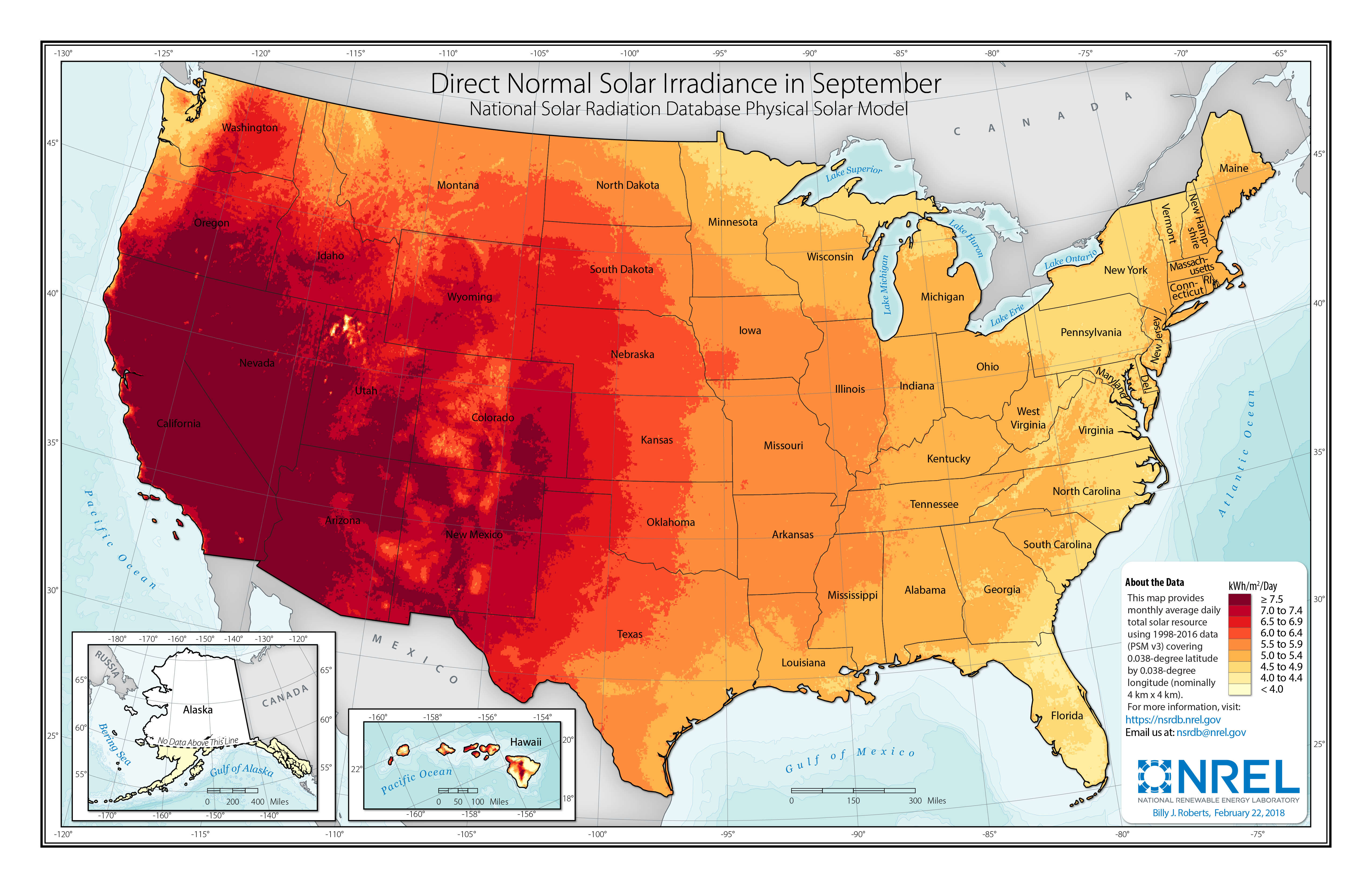 Solar Resource Maps and Data | Geospatial Data Science | NREL