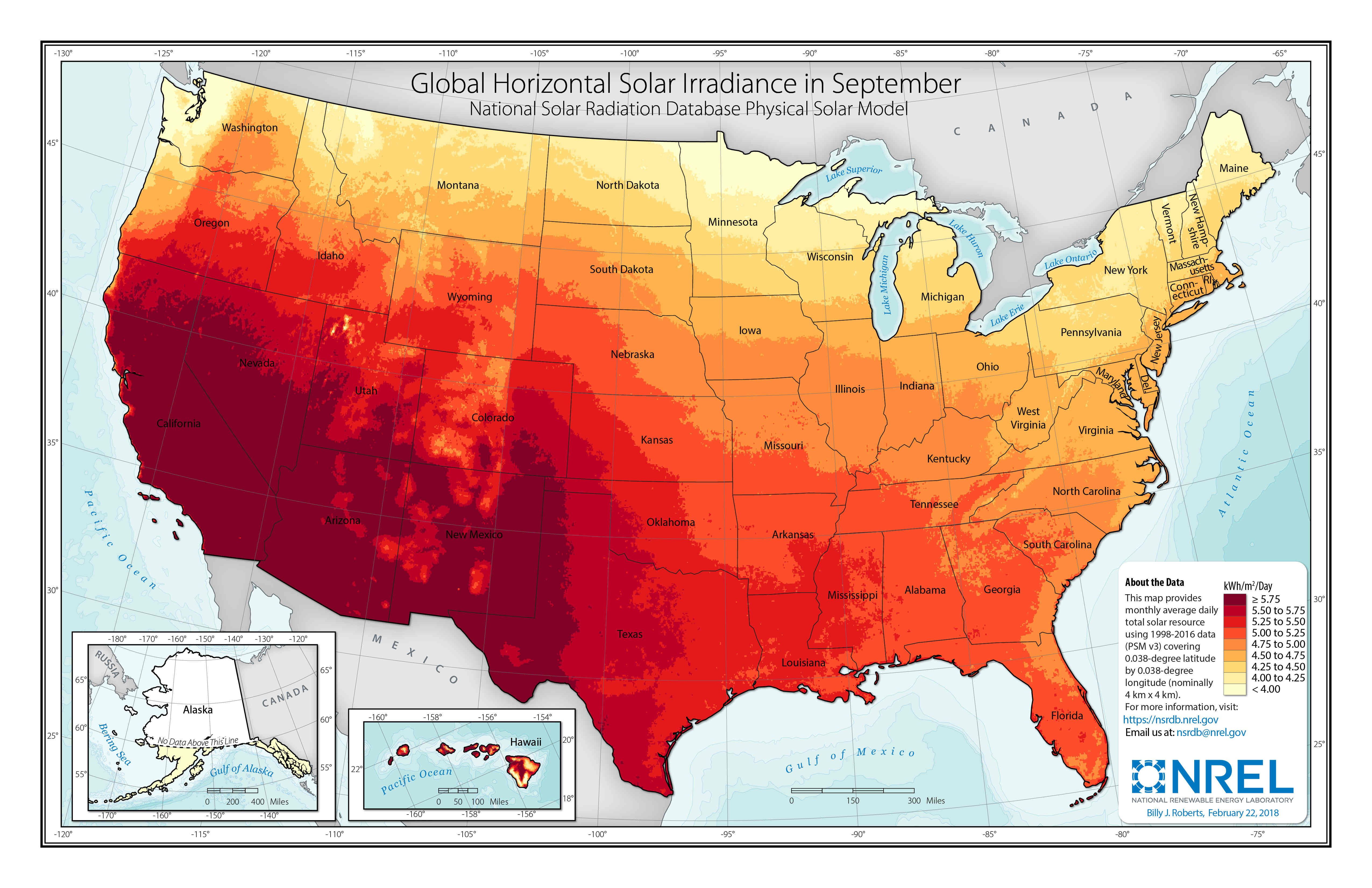 Solar Resource Maps and Data | Geospatial Data Science | NREL